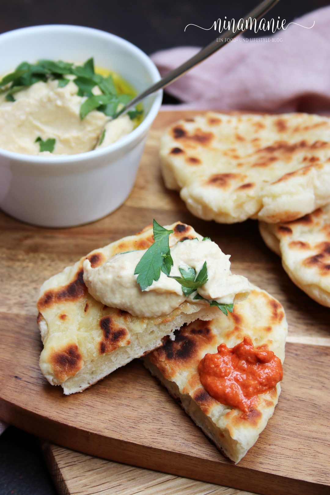 Muhammara, Hummus und Naan - orientalische Aromaküche - Ninamanie